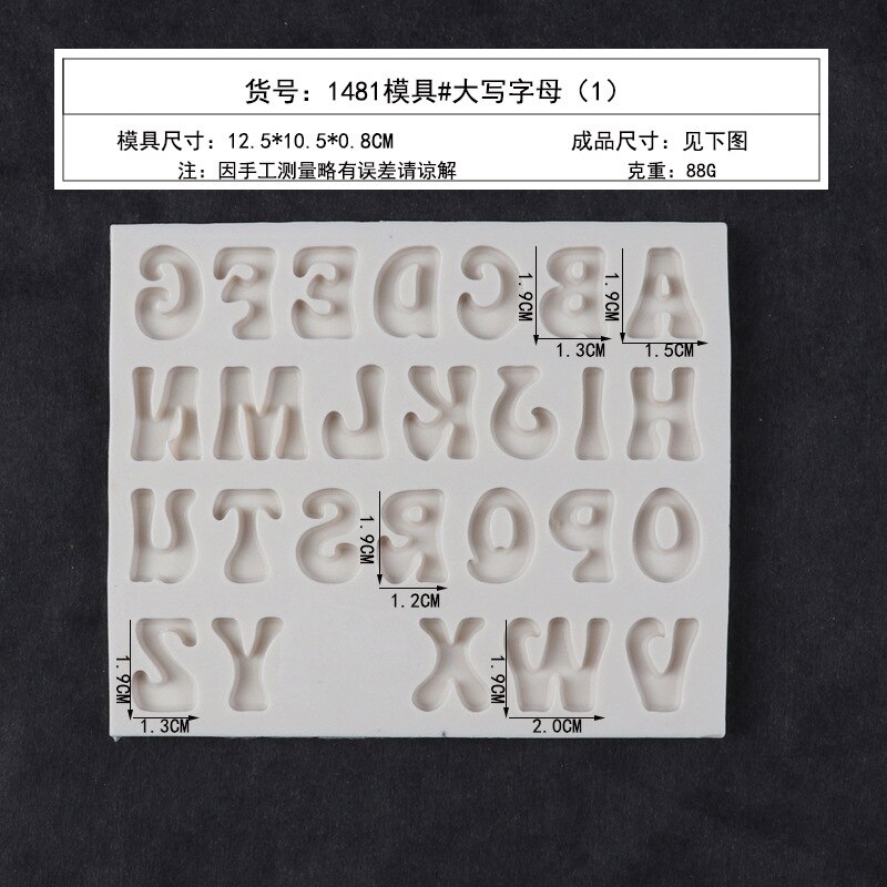 Numbers Molds Letters Silicone Mold 3D Fondant Mol... – Grandado