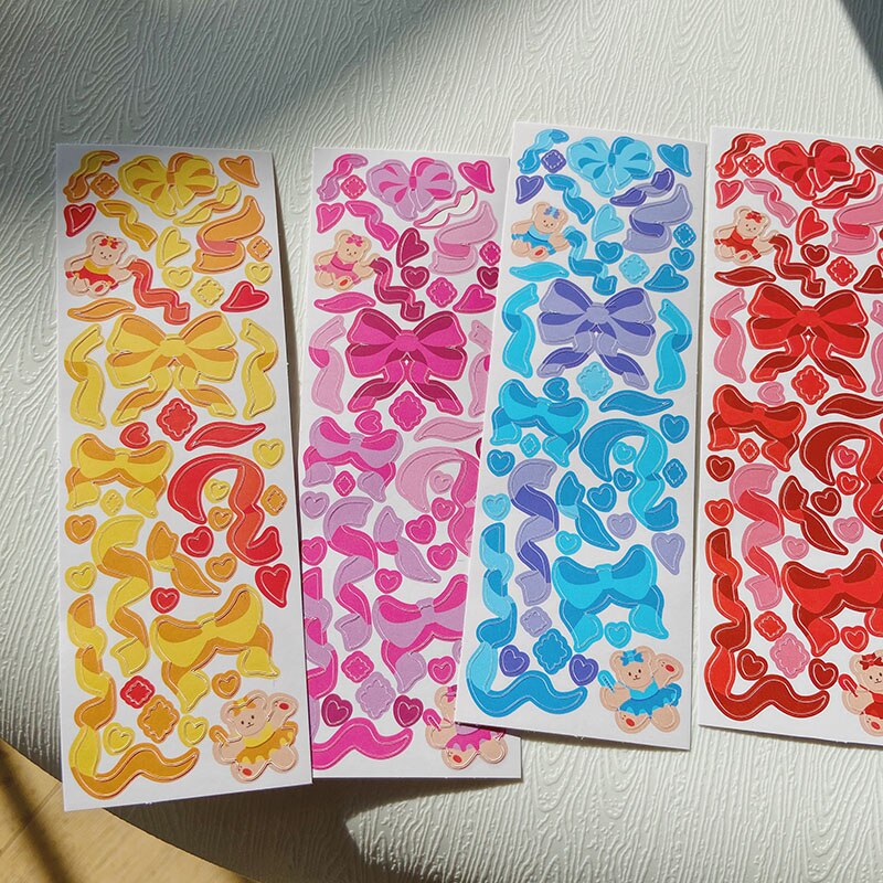 INS Cute Bow Ribbon Sticker DIY scrapbooking base ... – Vicedeal