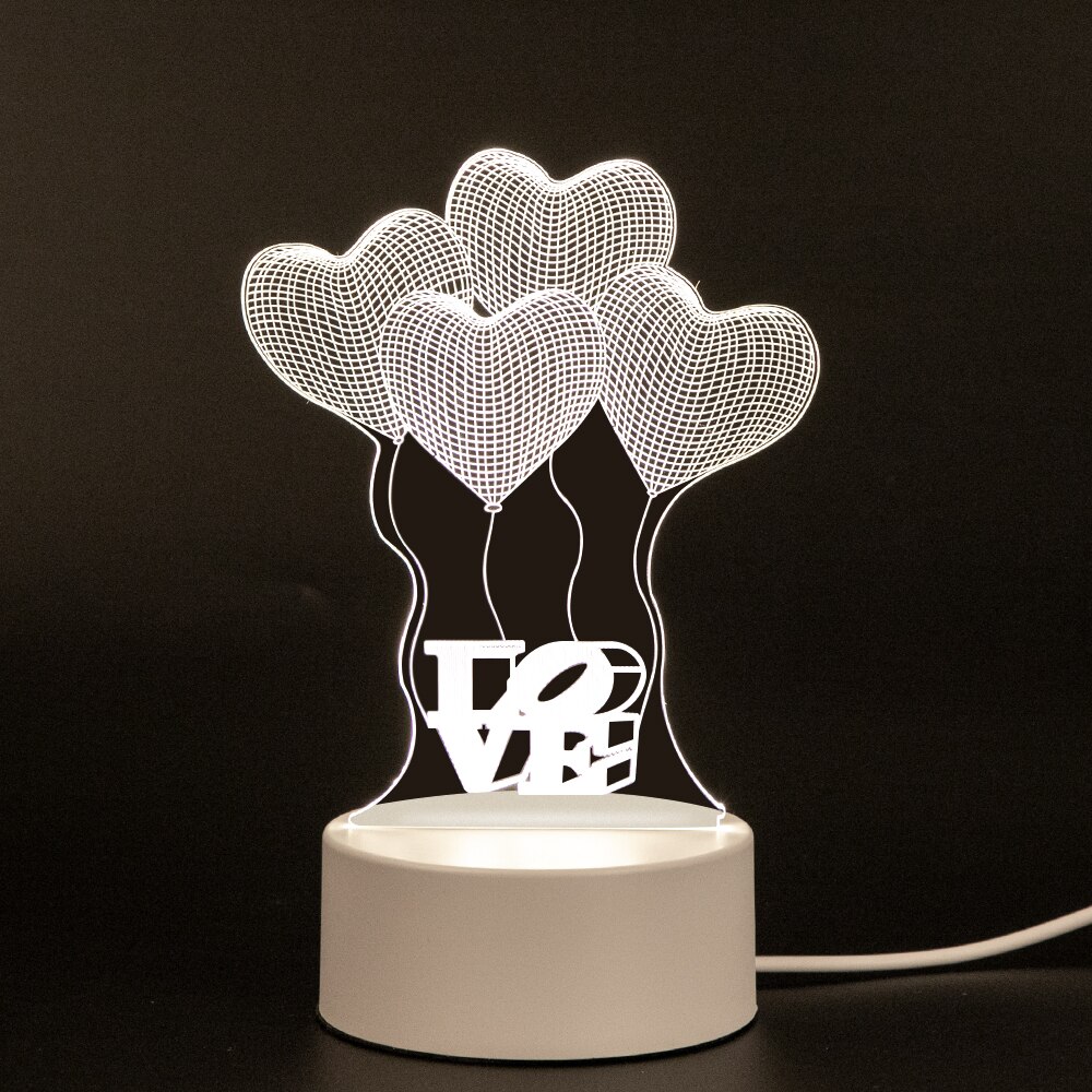 Liefde 3D Illusion Led Nachtlampje Tafellamp Creat... – Grandado