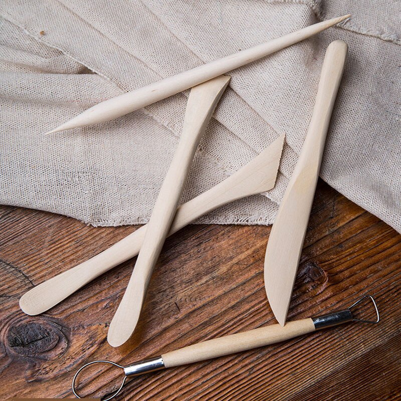 Pottery Pottery Clay Tool Set Solid Wood Beveled R... – Grandado