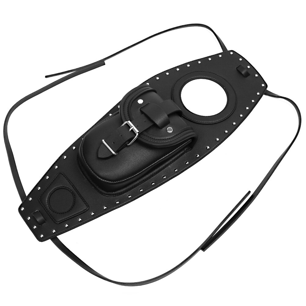 Black PU Leather Motorcycle Gas Tank Dash Console ... – Grandado