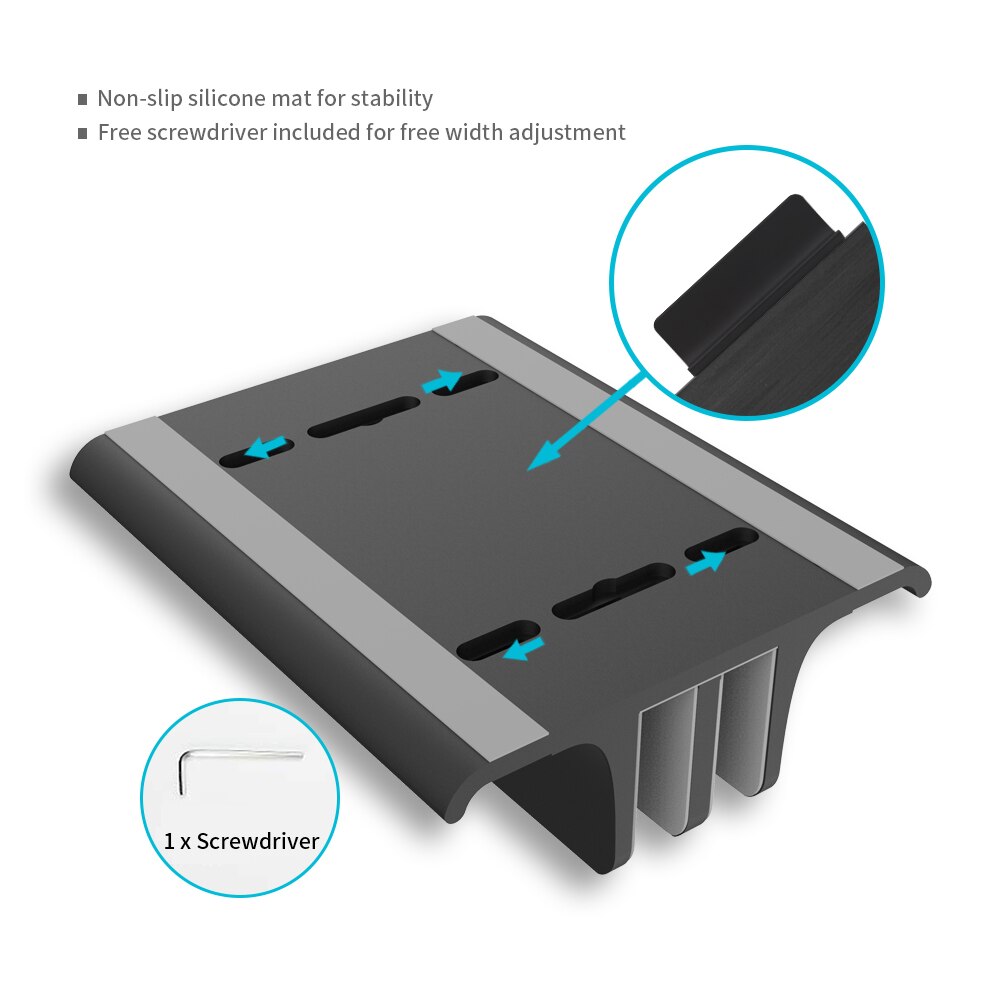 Adjustable Metal Vertical Laptop Stand Newly 2 Slo... – Vicedeal