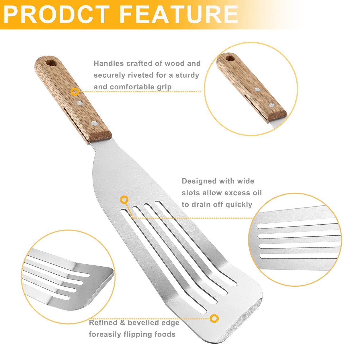 2-Piece Slotted Fish Spatulas - 9 inch & 12 inch F... – Grandado