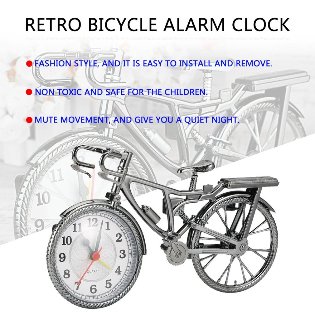 1Pcs Retro bicycle Alarm Clock Cool Style Clock Pe... – Grandado