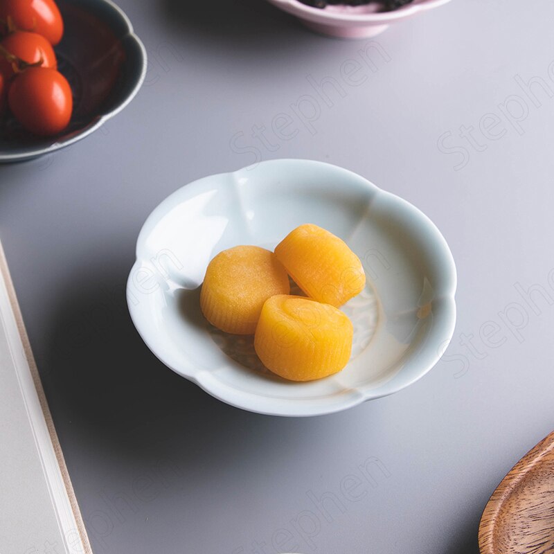 Petal Shape Ceramic Snacks Plates Nordic Modern Ta... – Vicedeal