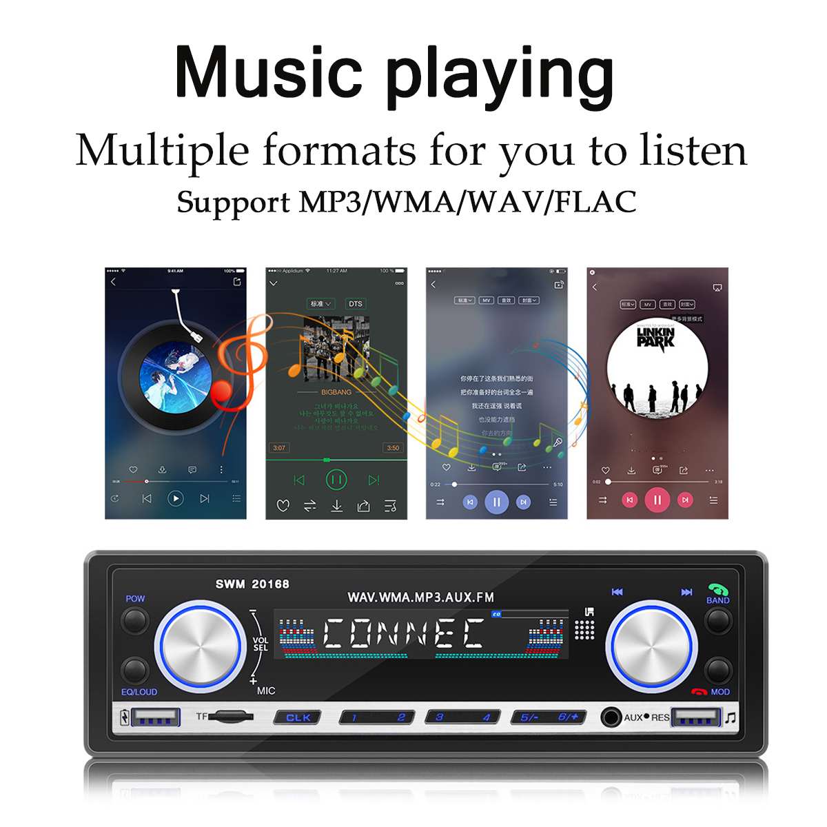 12V 1Din Car Radio Stereo Auto Autora MP3 Player b... – Vicedeal