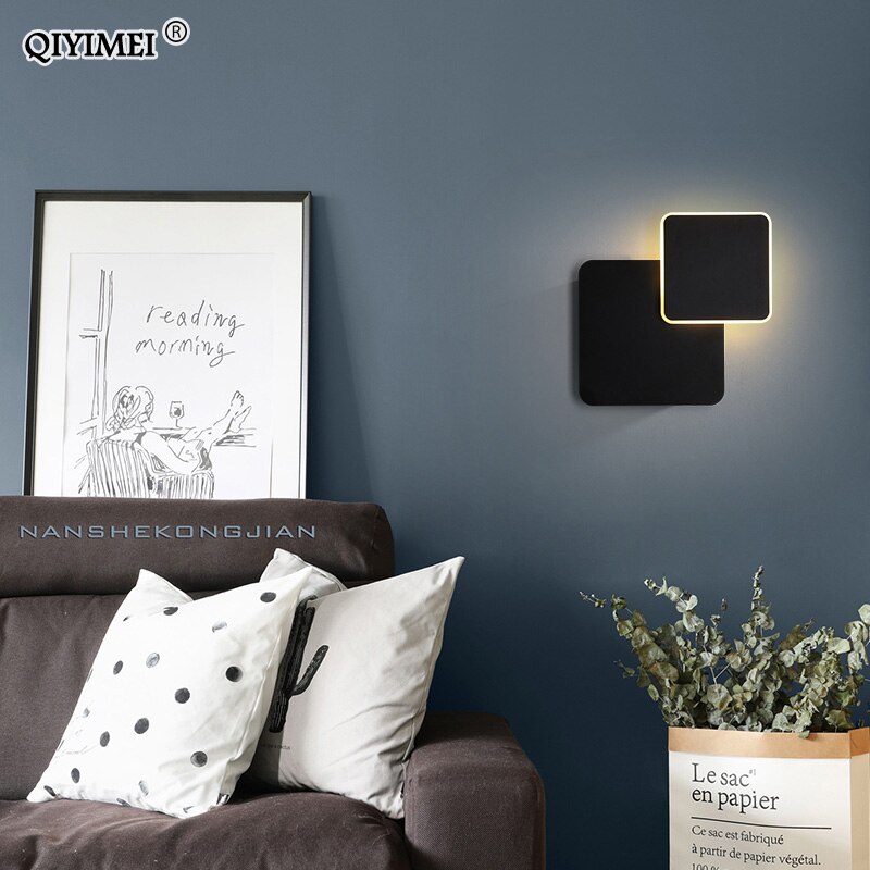 square LED Wall Lamp for Bedroom living room white... – Vicedeal