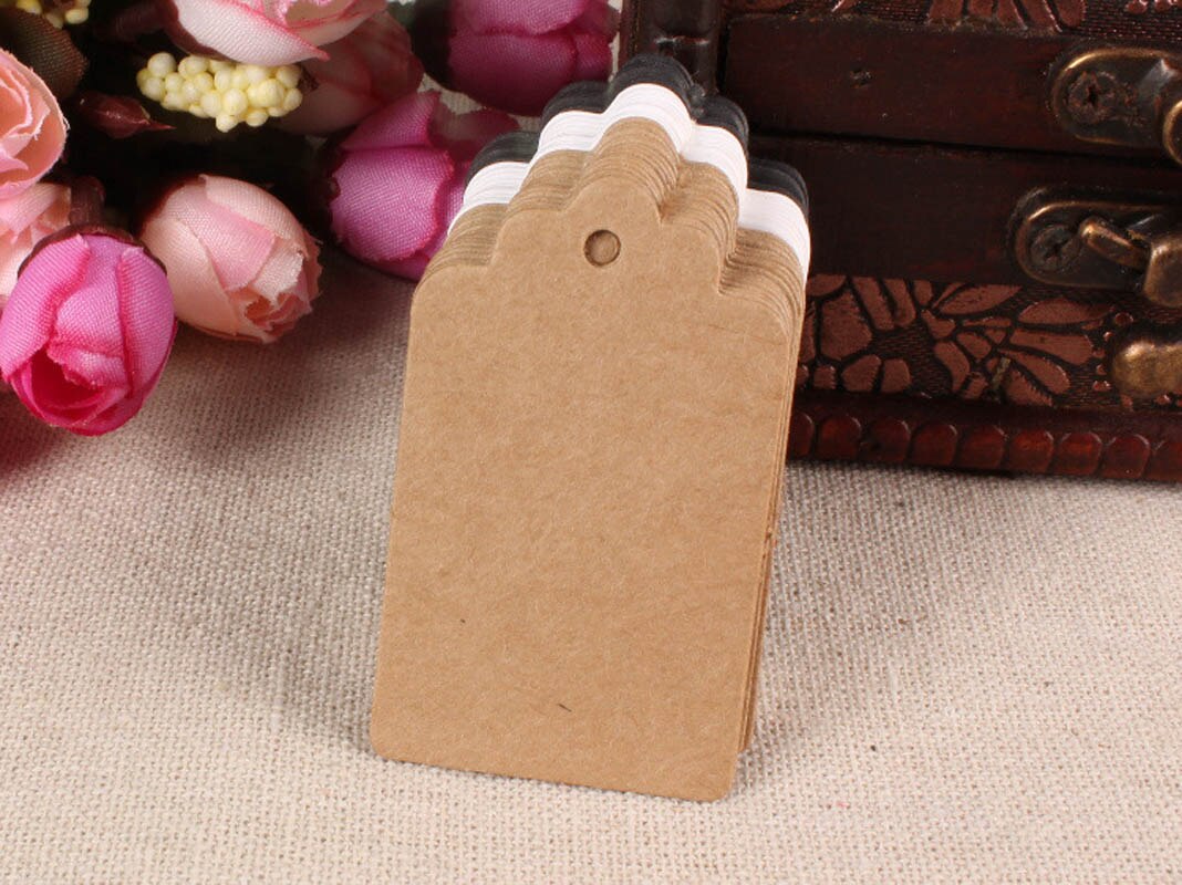 100pcs White Brown Hollow Heart Paper Hang Tags DI... – Vicedeal
