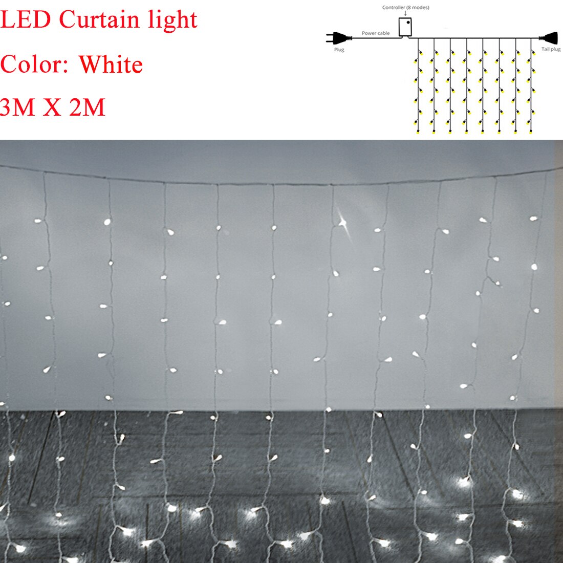 Vandtætte led lyskæder 1 x 3m 2 x 3m 3 x 3m 2 x 2m... – Grandado