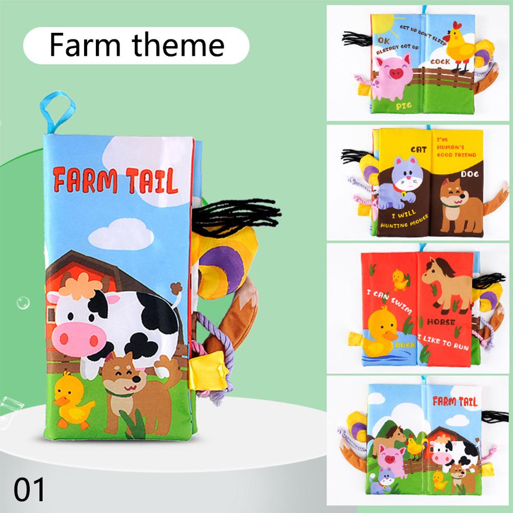 Baby Toys Infant Baby Fruit Animal Tails Book Earl... – Vicedeal
