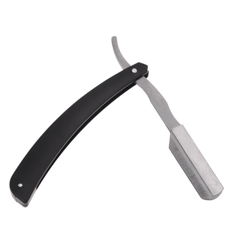 Black Plastic Steel Traditional Throat Cut Shaving... – Grandado