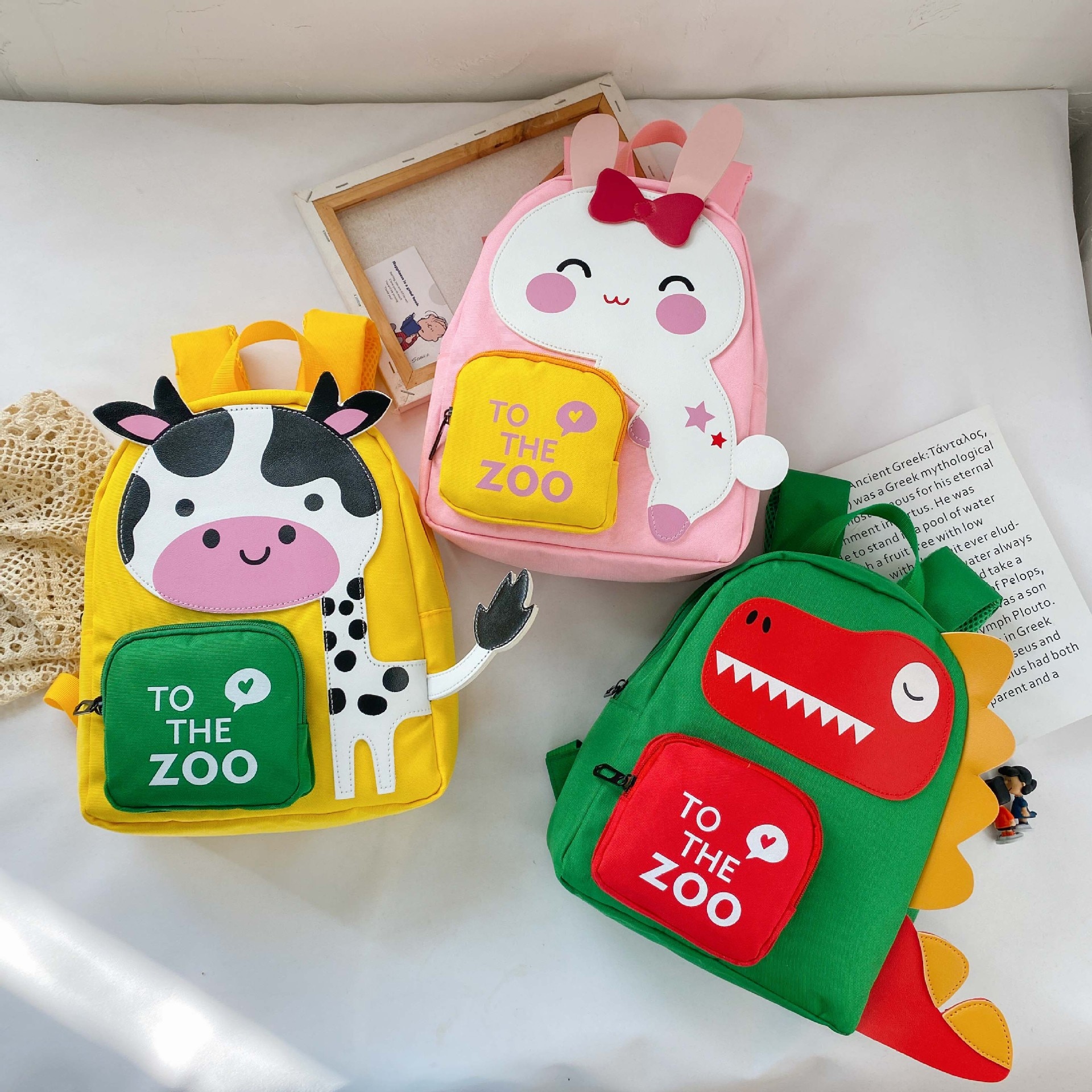 3D Cartoon Children Backpacks Kindergarten Schoolb... – Grandado