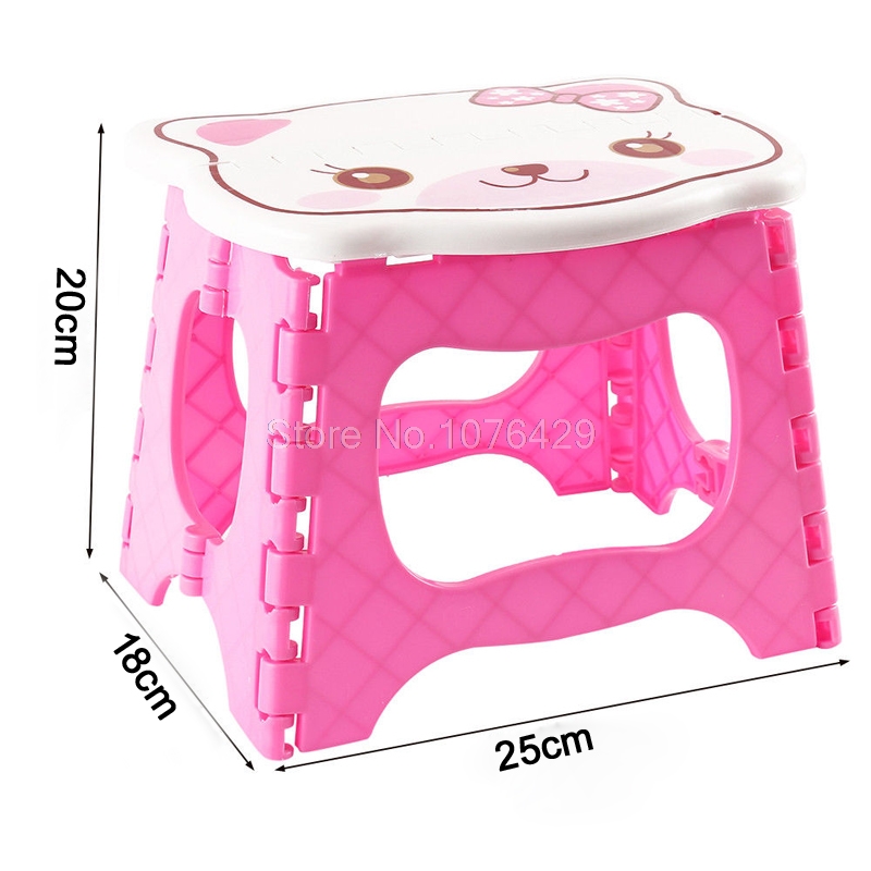 1 Pcs Cute Cartoon Plastic Folding Step Stool Stoo... – Grandado