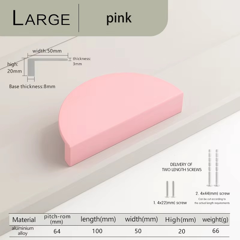 wardrobe Door handle Half Round Kitchen cabinet ko... – Grandado