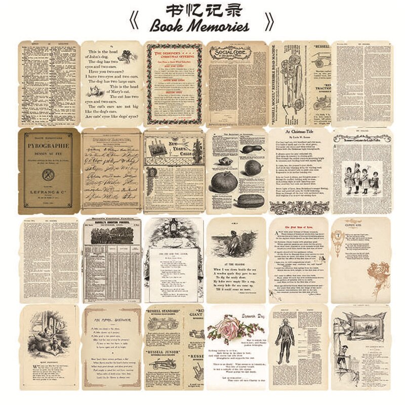 24Pcs/lot Music Newspaper Craft Stickers Vintage J... – Grandado