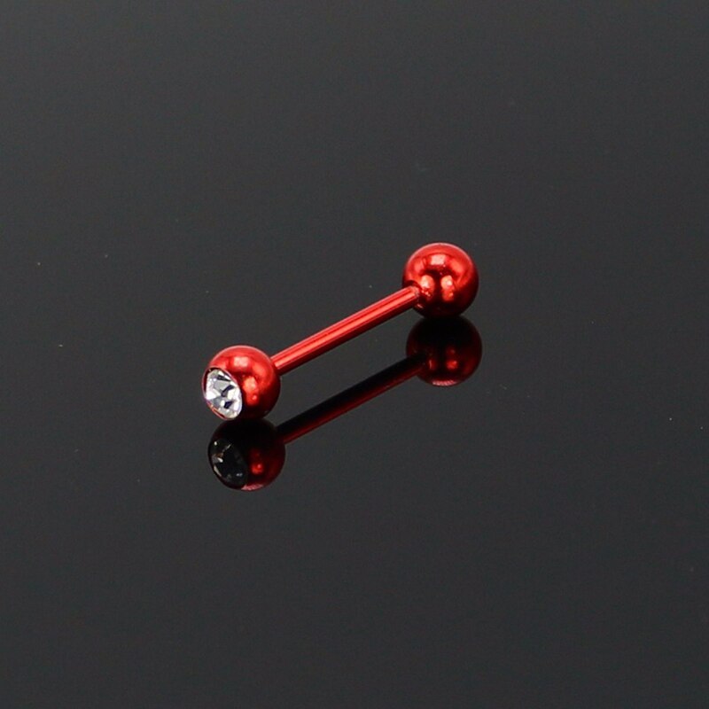 7 Kleur Chirurgisch Staal Glitter Tong Piercing Ba... – Vicedeal