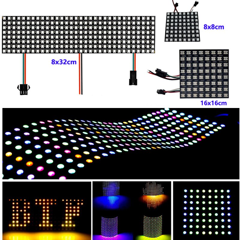 WS2812B Full Color Digitale Flexibele Led Panel Sc... – Vicedeal