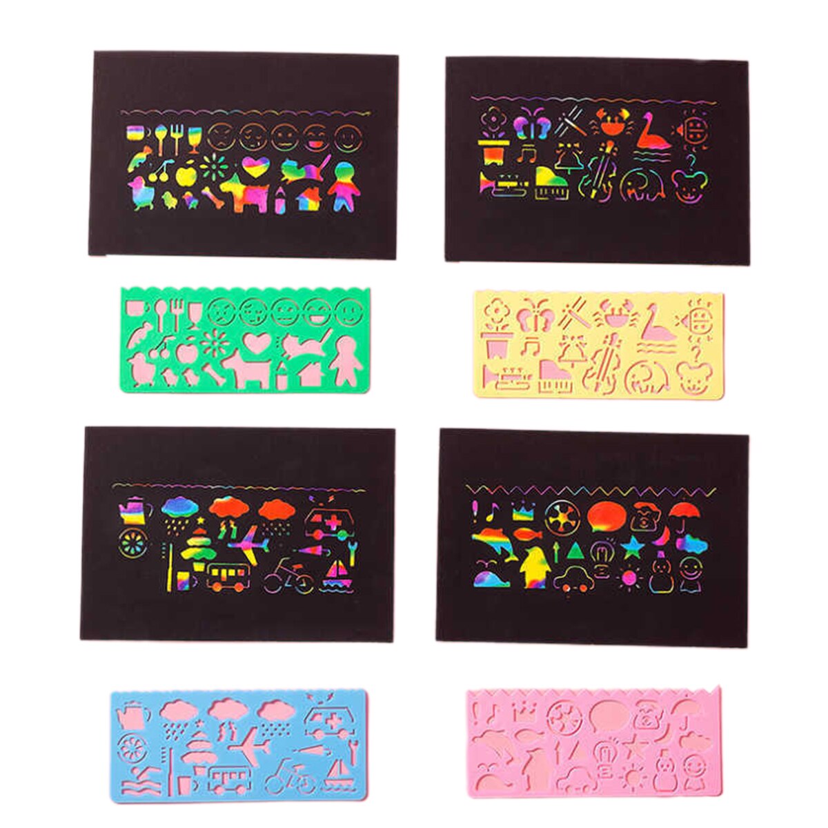 Scratch Paper Art Sets For Kids 50 Pcs Magic Scrat... – Vicedeal