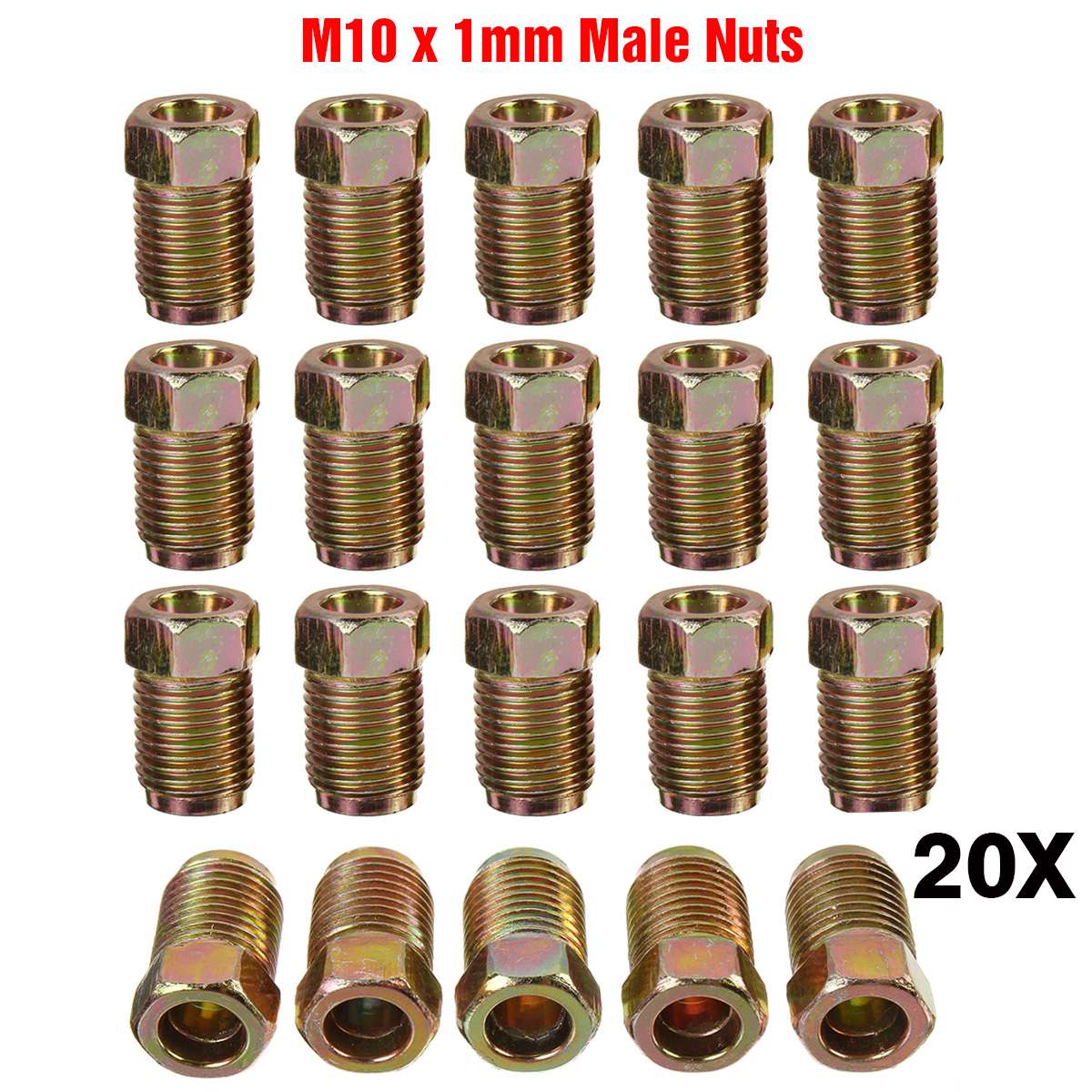 20Pcs M10 X 1Mm Mannelijke/Vrouwelijke End Union M... – Grandado