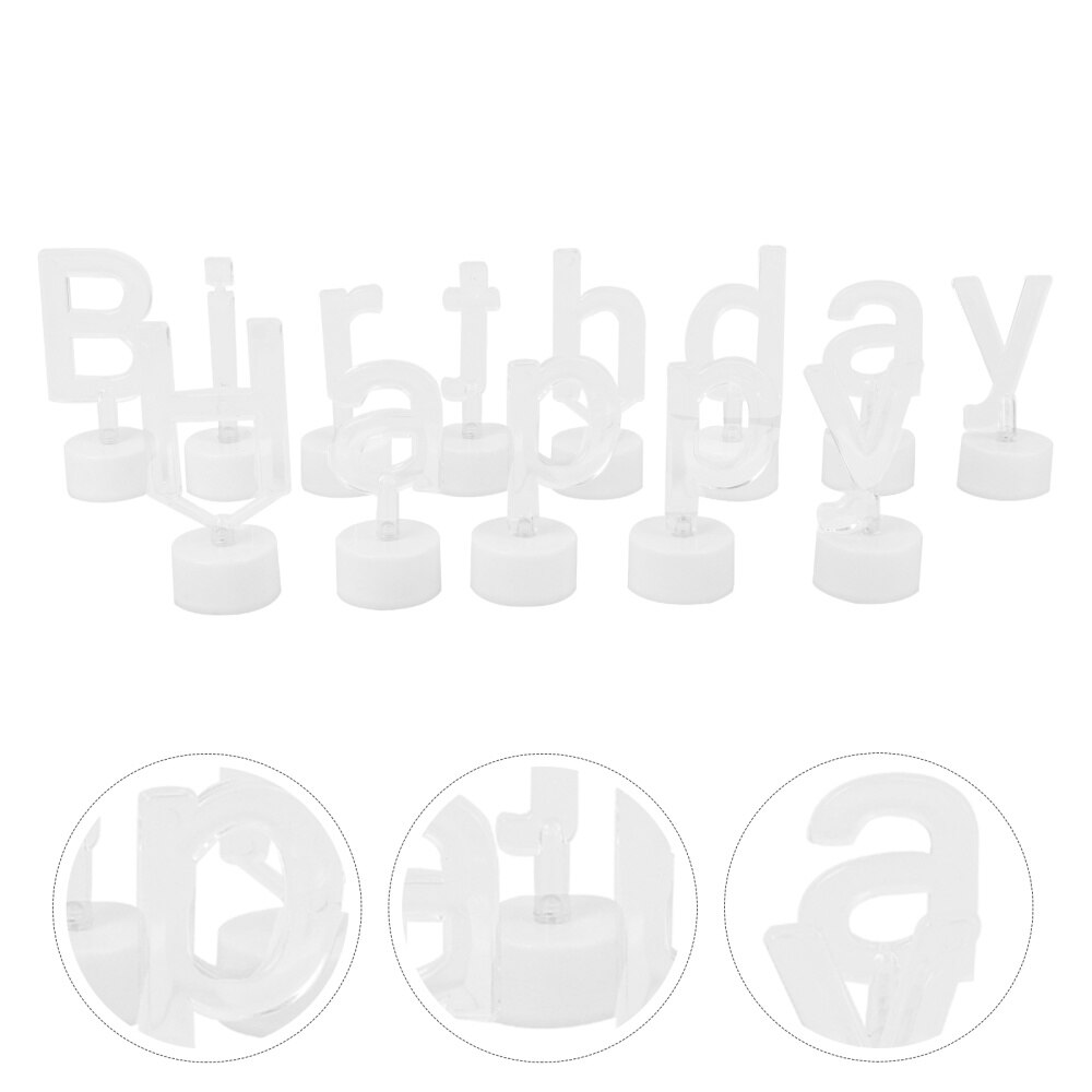 1 Set Birthday Letter Candle Lamp Unique Crafted B... – Vicedeal
