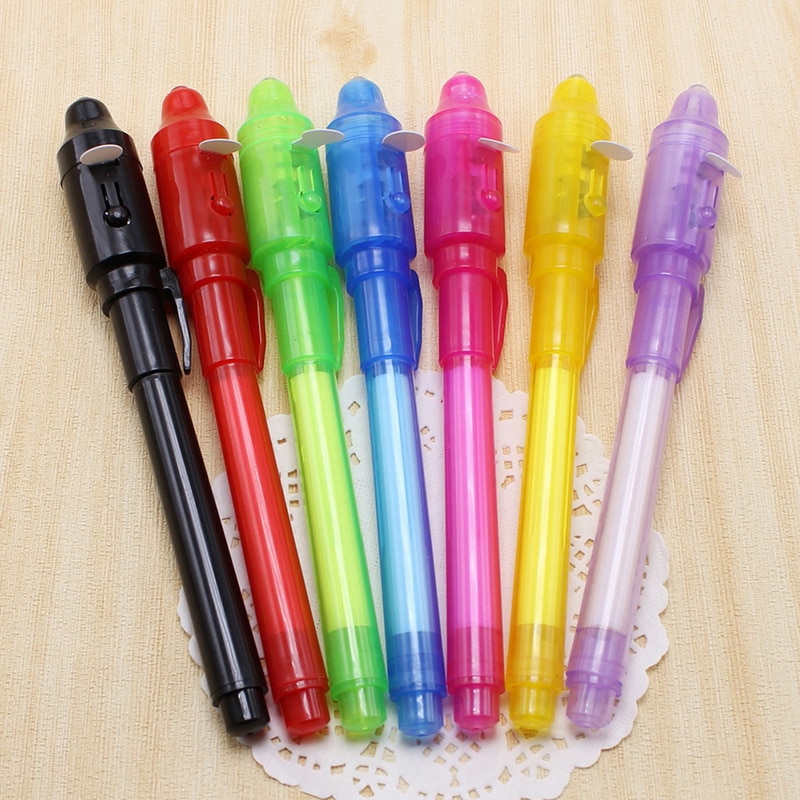 2 In 1 UV Invisible Light Pen Funny Marker Pen Sch... – Vicedeal