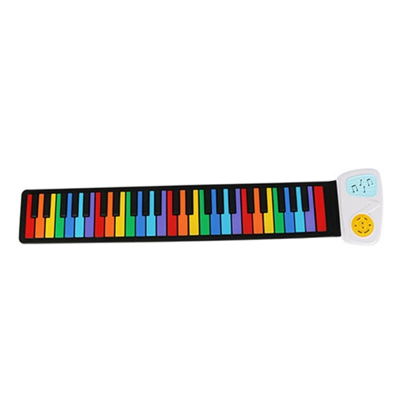 Rainbow Roll Up Piano Portable Foldable Standard 4... – Grandado