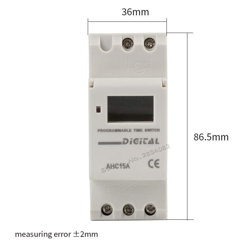 220V LCD weekly programmable timer Din rail 7 days... – Grandado