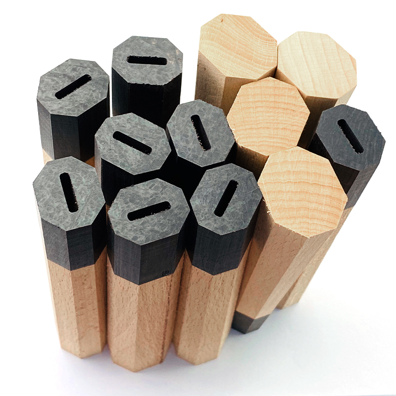 1piece Beech Wood + Ebony Octagonal Knife Handle f... – Grandado