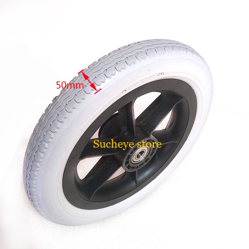 12 1/2x2 1/4 Wheelchair Rear PU Wheel 12 Inch Rear... – Grandado