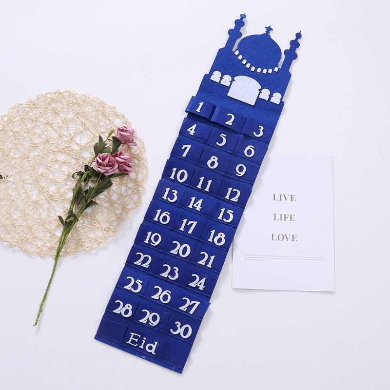 Felt Ramadan Eid Mubarak Wall Hanging Numbered Cou... – Grandado