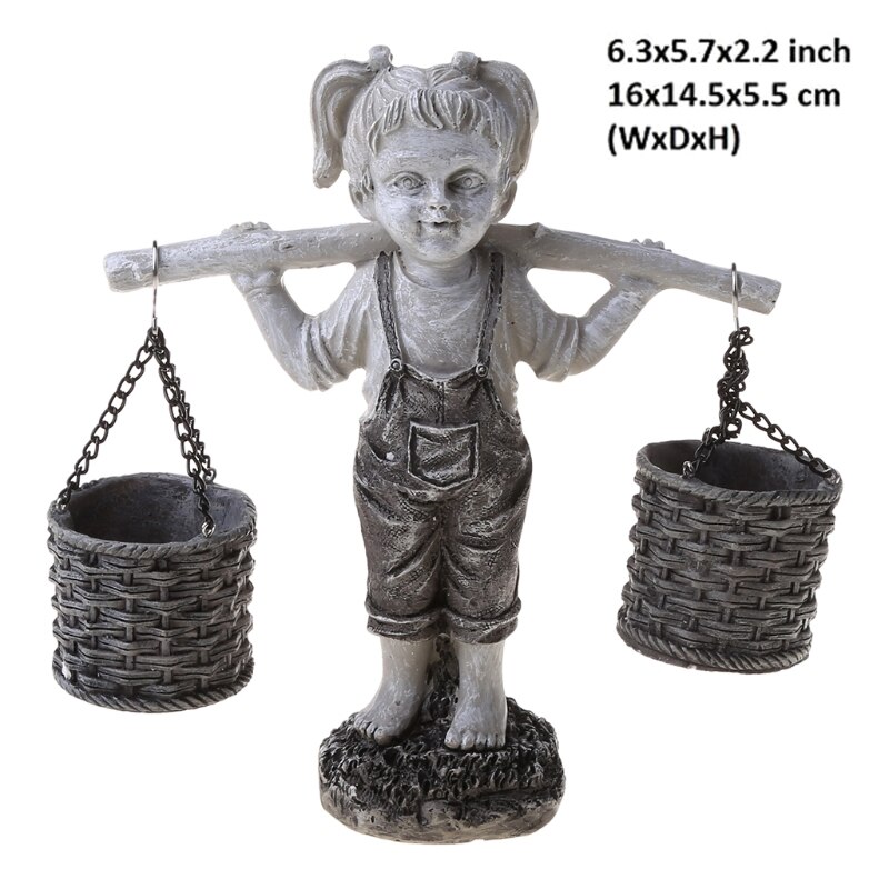 Flowers for Felicity Little Girl Garden Statue Two... – Grandado