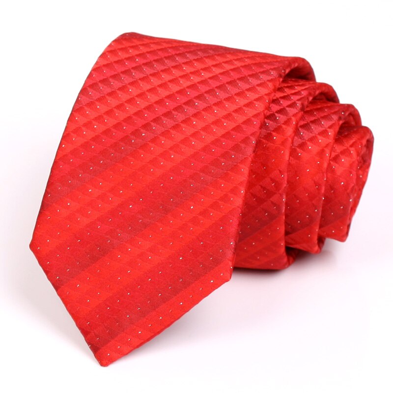 Groom Luxury Wedding Party Ties 7CM Red Tie For Me... – Grandado