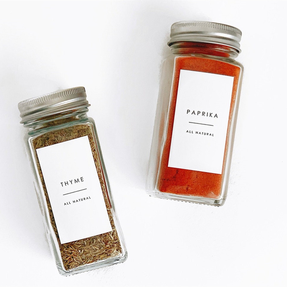 Spice Labels (Minimalist) Water Resistant Spice Ja... – Vicedeal