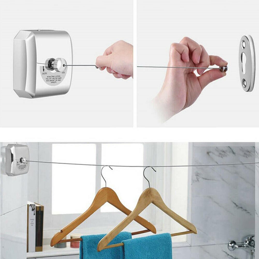 Portable Clothesline Clothes Drying Rack Rope Stai... – Vicedeal