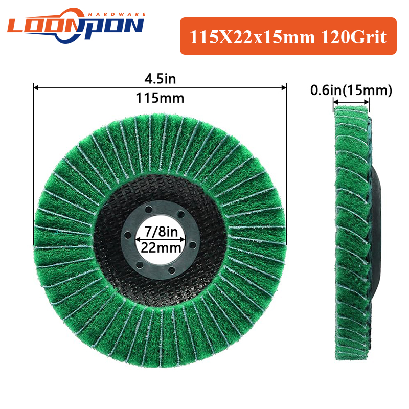 4.5" 115mm Nylon Fiber Flap Polishing Wheel Disc 1... – Grandado
