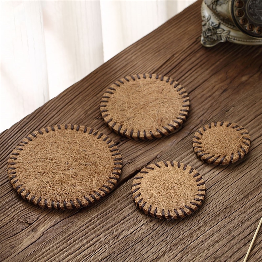Round Cork Coasters Set Coffee Cup Mat Cup Cushion... – Vicedeal