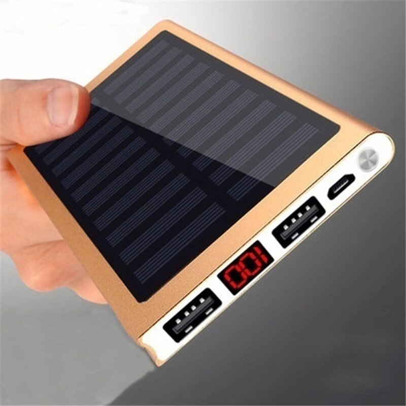 Portable 30000mAh Solar Panel Power Bank Large Cap... – Vicedeal