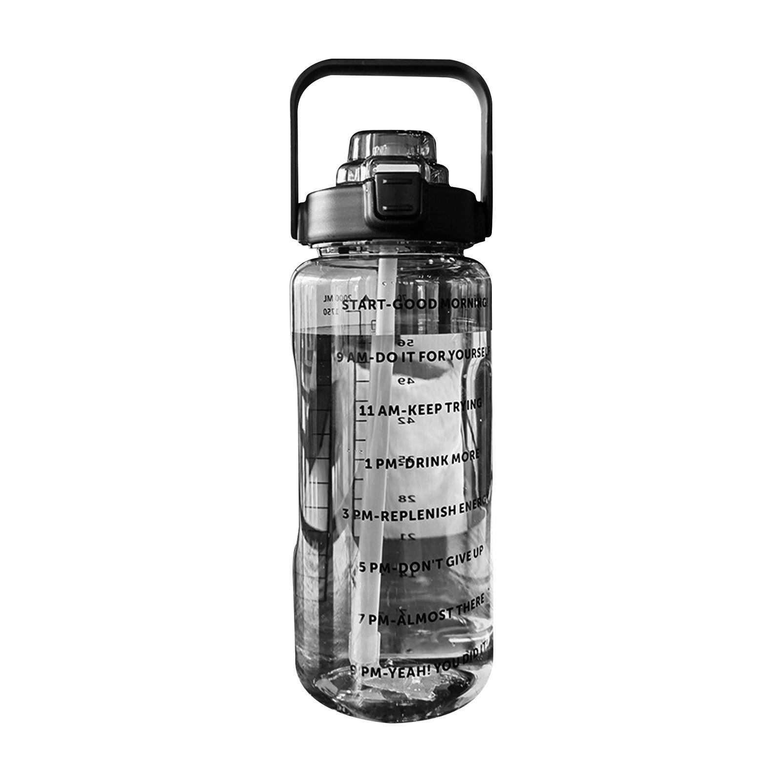 2L Plastic Water Bottle With Straw Portable Large ... – Vicedeal