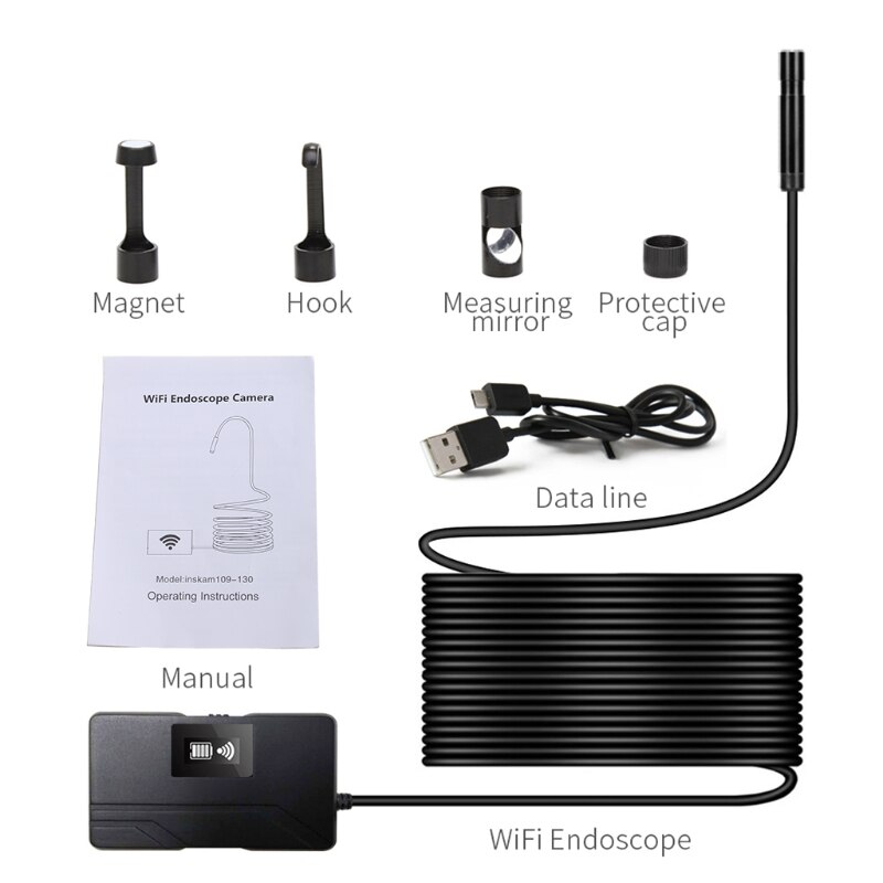 5.5mm 1080P Wireless WiFi Endoscope Waterproof Ins... – Vicedeal