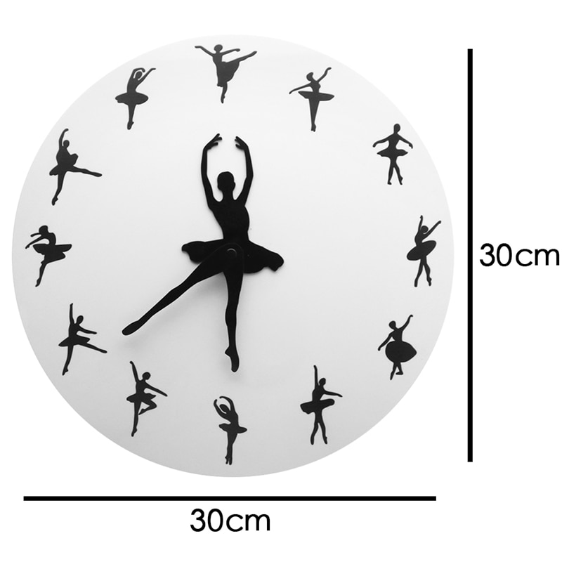 EASY-Ballet Time Wall Clock Ballerina Dancer Balle... – Grandado