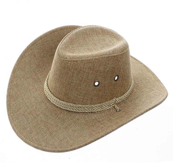 H7268 Western Cowboy Hoed Man Zomer Zonnescherm Vi... – Grandado