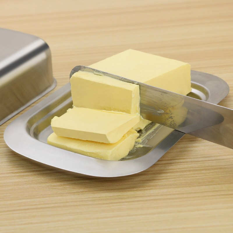 Stainless Steel Butter Dish Box Container Cheese S... – Vicedeal