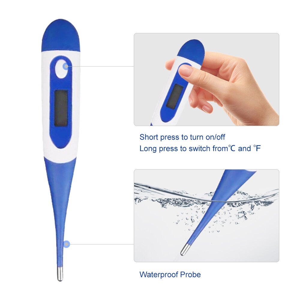 Digital Thermometer LEDs Display Screen Accurate a... – Vicedeal