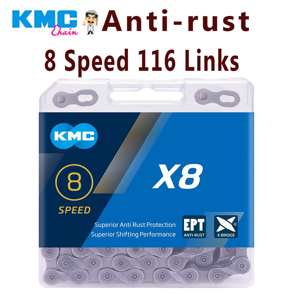 Originele Kmc Ketting 8 Speed X8 Ept Anti-Roest Ch... – Grandado