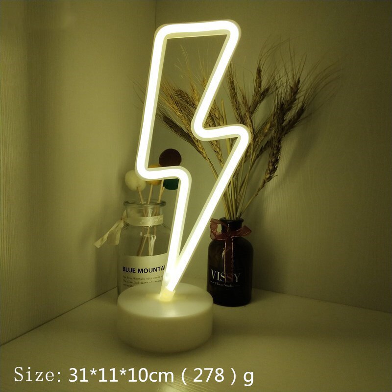 Led neon blixtskylt neon hästljus led rum dekorati... – Vicedeal