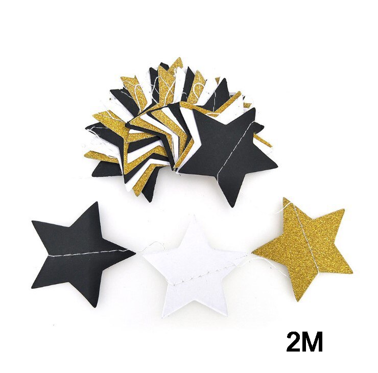 2-4M Champagne Gold Glitter Star Garland Banner De... – Vicedeal