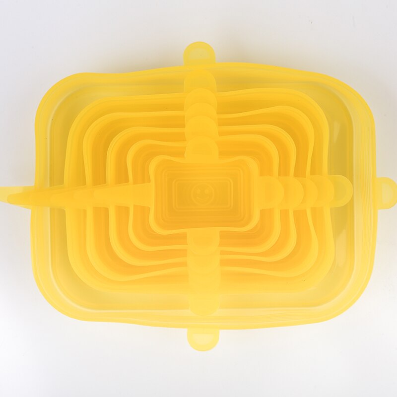 6pcs Stretch Adjustable Bowl Lids Rectangle Reusab... – Grandado