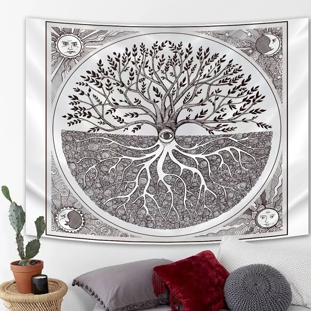 Forest Tapestry Nature Tree Popular elves Wall Han... – Vicedeal