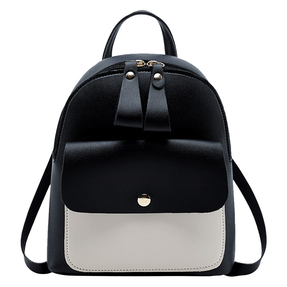 Women Backpack Solid Color PU Adjustable Strap Cro... – Vicedeal