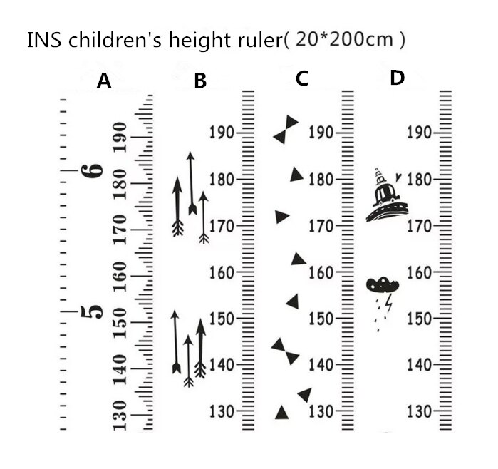 20*200cm Height Measure Wall Hanging Baby Child Ki... – Grandado